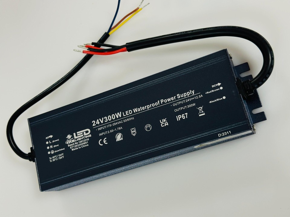 100w to 600W DC24V Waterproof Power Supply Transformer Adapter Driver ...