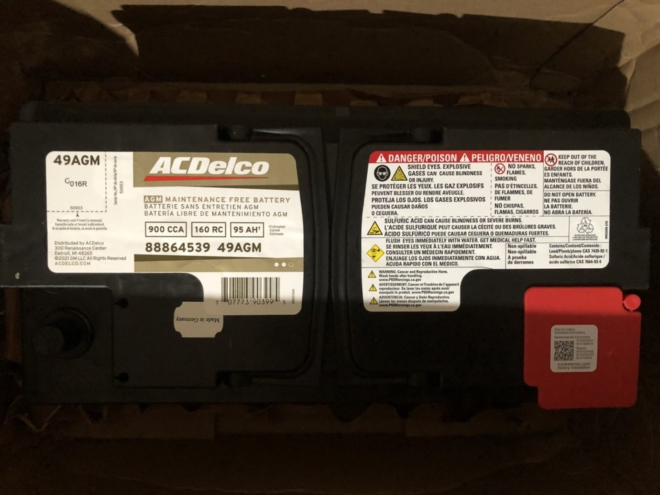 New ACDelco 49AGM Car Battery Part Number 88864539 707773903995| eBay