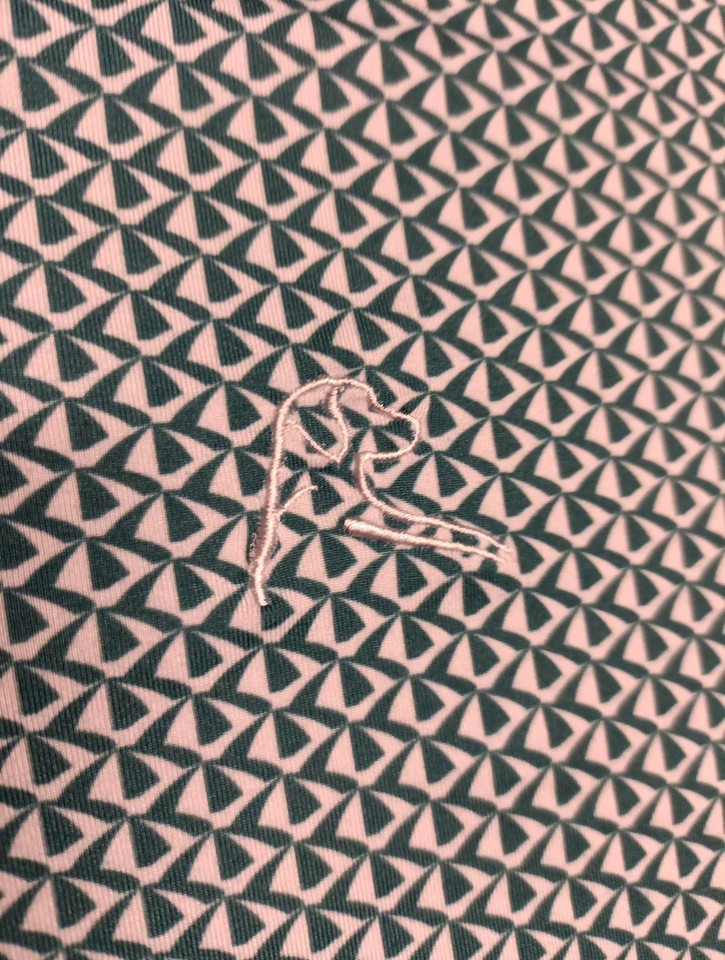 Rhoback Pullover Mens XL Green White Geometric Print Quarter Zip ...