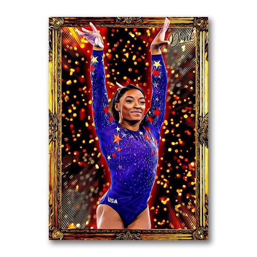 Simone Biles Onyx Gold Getter Sketch Card Limited 20/20 Dr. Dunk Signed ...