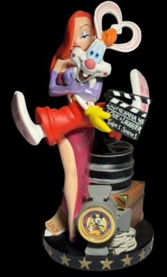 Disneyana Convention 1998 Figurine Roger Rabbit & Jessica Rabbit Clock ...