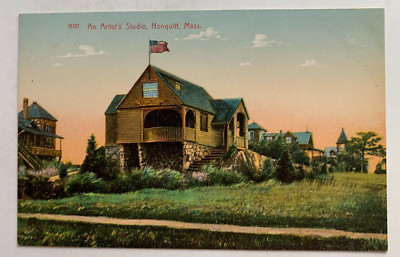 ca 1900s MA Postcard Nonquitt Massachusetts An Artist's Studio house ...