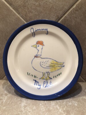 Antique Hand Decorated Child’s Plate Johnsons Pottery Inc. Binghamton ...