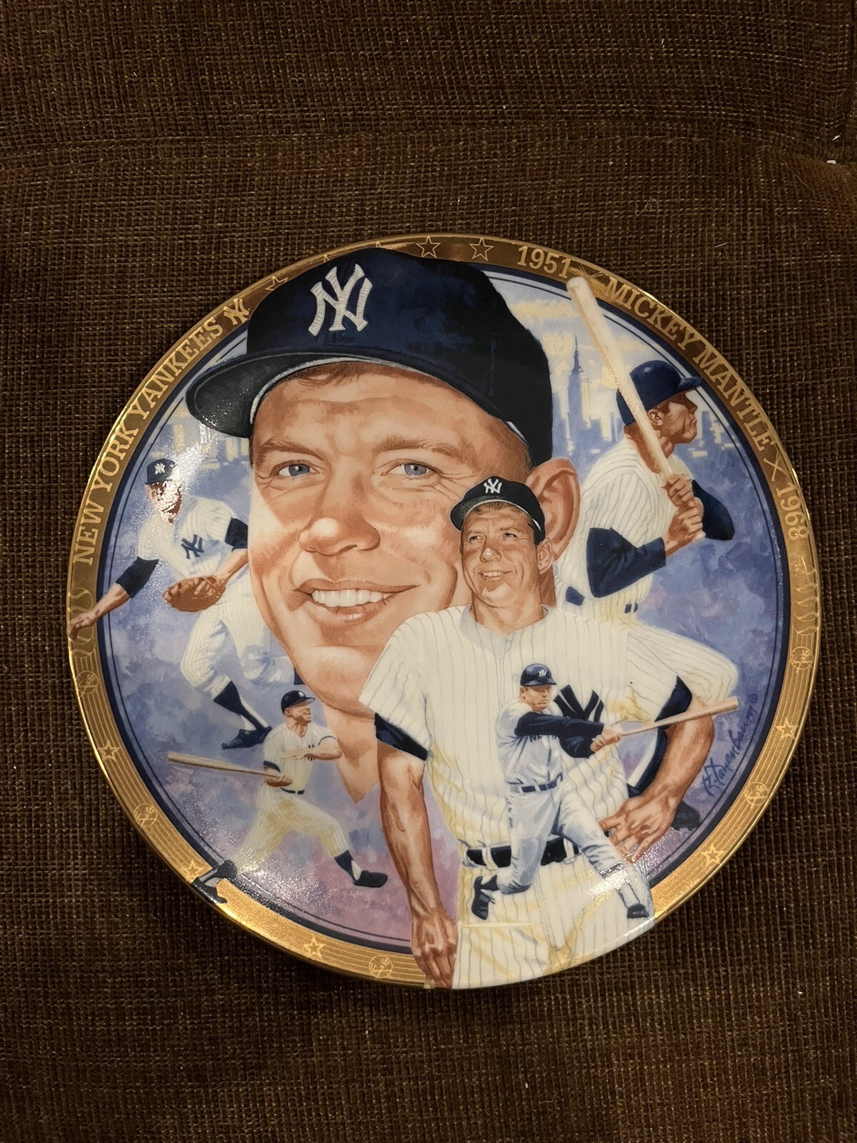 The Hamilton Collection 1992 Legendary Mickey Mantle Yankees Plate ...