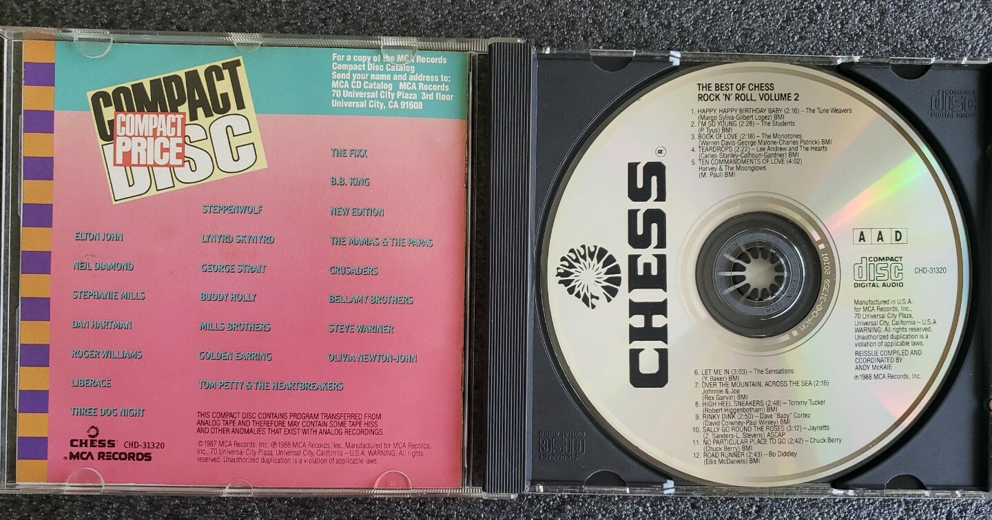 The Best of Chess Rock & Roll, Vol. 2 by Various Artists (CD, 1990 ...