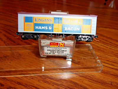 Micro-trains c 058 00 130 N-scale Kingan's Reliable Ham & Bacon Reefer ...