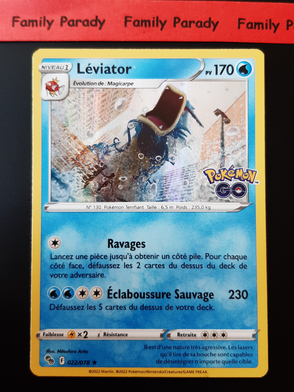 Leviator HOLO 170HP 022/078 Pokemon Card EB10.5 Pokemon Go new French ...