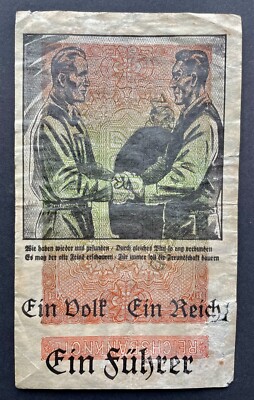 WW2 German Reichsmark Anti Semitic Judaica -Judaika - RRS Propaganda ...