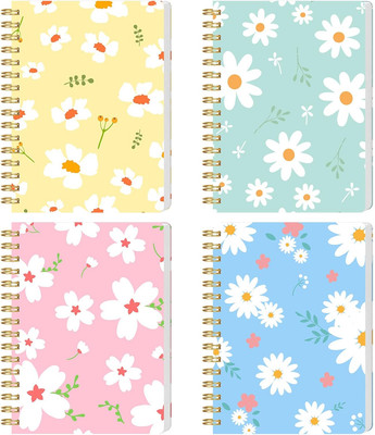 4PCS Mini Spiral Notebooks A6, Small College Ruled Notepads Cute Pocket ...