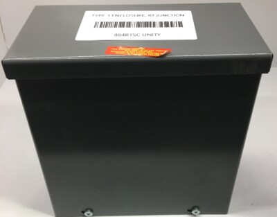 884RTSC UNITY TYPE 3 ENCLOSURE, RT JUNCTION BOX 8X8X4, LOW CARBON STEEL ...