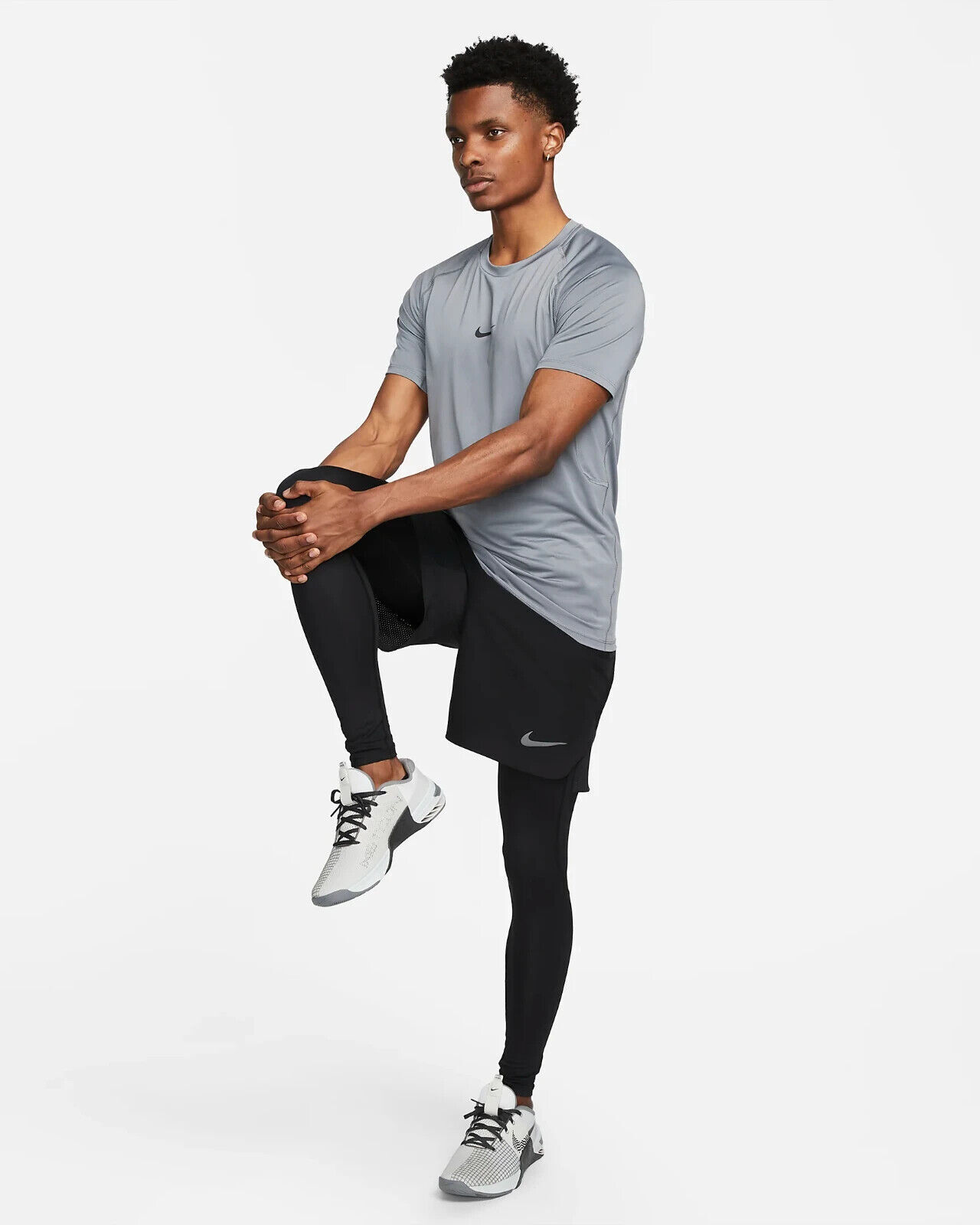Nike Pro Men's Dri-FIT Slim Short-Sleeve Top FB7929-084 Sz 2XL Gray ...