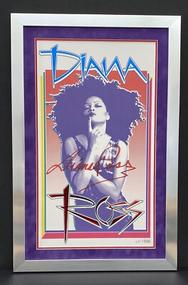 Diana Ross Signed Autographed Limited Ed Numbered Poster Framed 285/500 ...