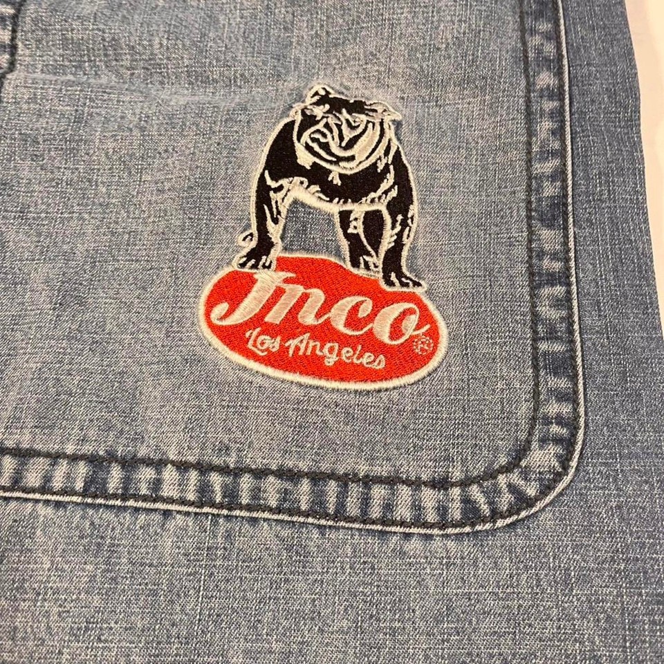 JNCO Bulldog Jeans Size 32x30 Light Wash Vintage YK Denim Baggy Wide ...