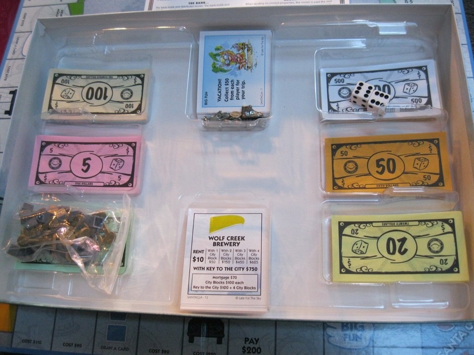 VINTAGE SANTA CLARITA OPOLY MONOPOLY STYLE BOARD GAME MINT IN BOX RARE ...