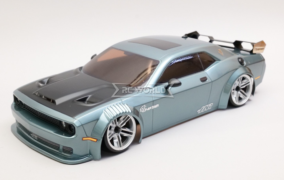 1/10 RC Car BODY Shell DODGE HELLCAT Panther w/ LED *FINISHED* -GREY ...