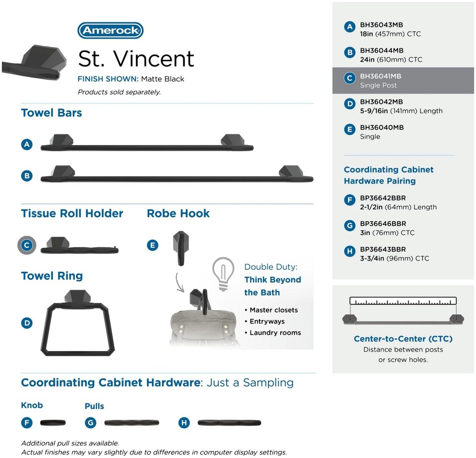 Amerock BH36041 St. Vincent Wall Mounted Euro Toilet Paper Holder ...