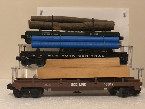 O Scale Trains Lionel Lot of 6 Logging Cars w/Logs and Pipes | eBay