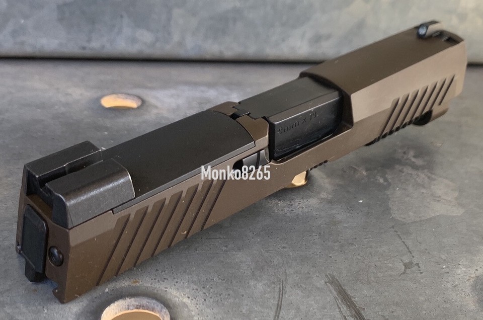 Sig Sauer P320 M18 Slide w/ ROMEO1PRO CUT 9MM Tan | eBay