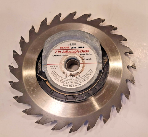 Craftsman 7" 24 Tooth Carbide Adjustable Dado Blade.Brand New Model ...