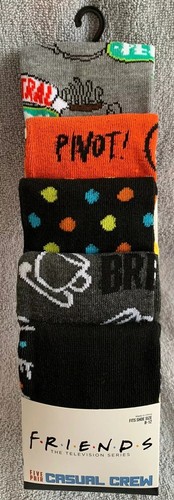 FRIENDS Television Series Casual Crew Novelty Socks Unisex 5pk One Size ...
