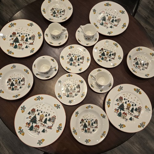 Joy Of Christmas Direct Source INT'L 19 Pc Porcelain Dinnerware Set | eBay