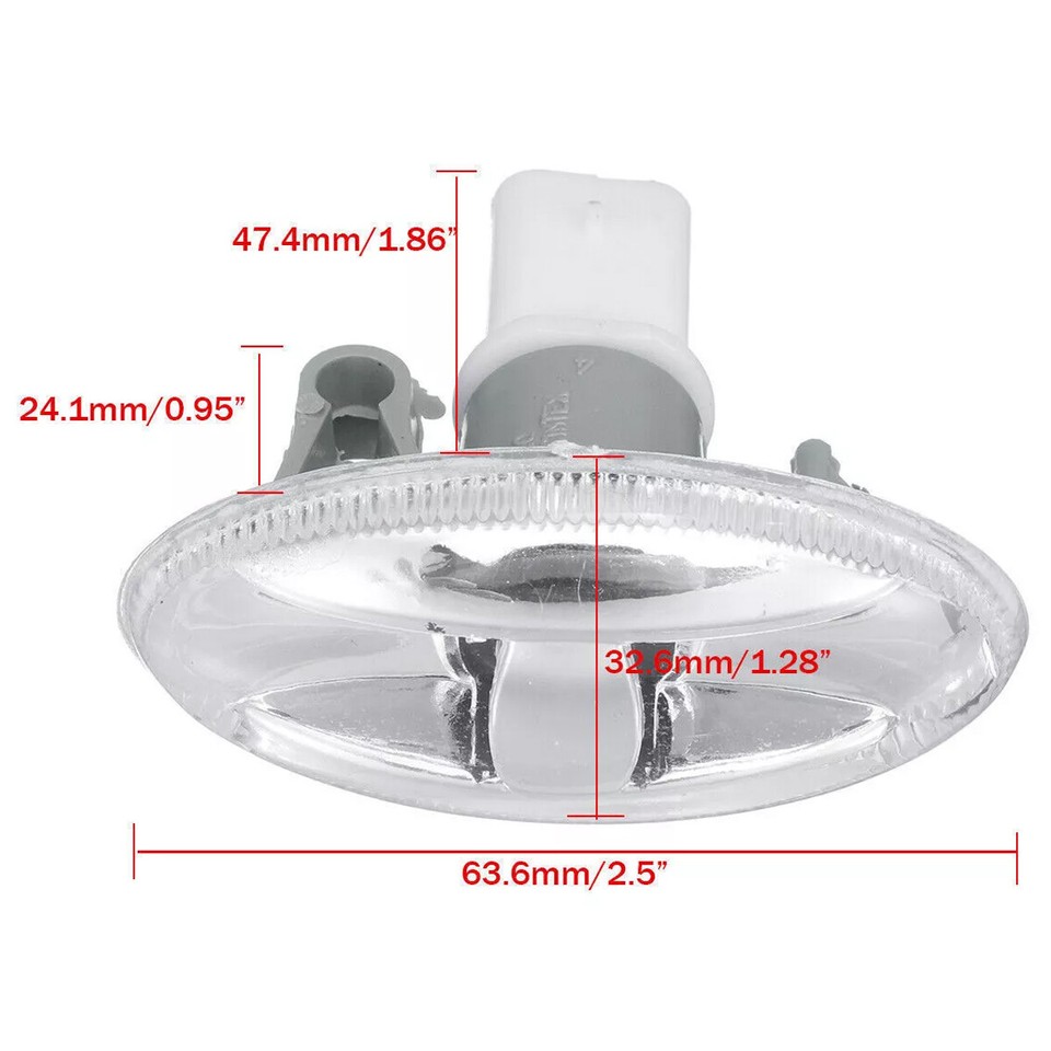 2X SIDE INDICATOR REPEATER LAMP FOR CITROEN BERLINGO C-ELYSEE C1 C2 C3 ...