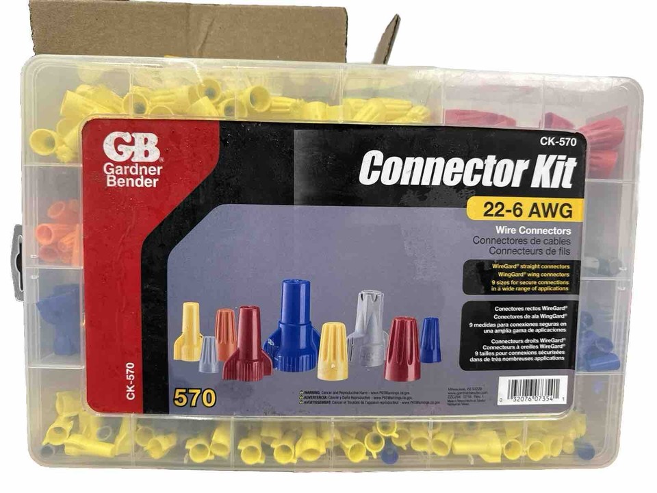 Gardner Bender Wire Connector Kit 22-6 AWG (570-Pieces) 32076073541| eBay