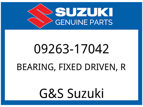 Suzuki OEM Part 09263-17042 BEARING, FIXED DRIVEN, R | eBay