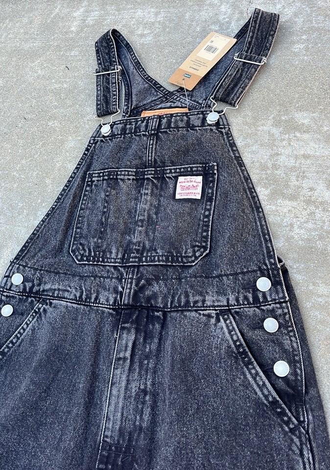 NWT Levi’s Workwear Red Tab Men’s Overalls in Darkly Wash - Black - Men ...