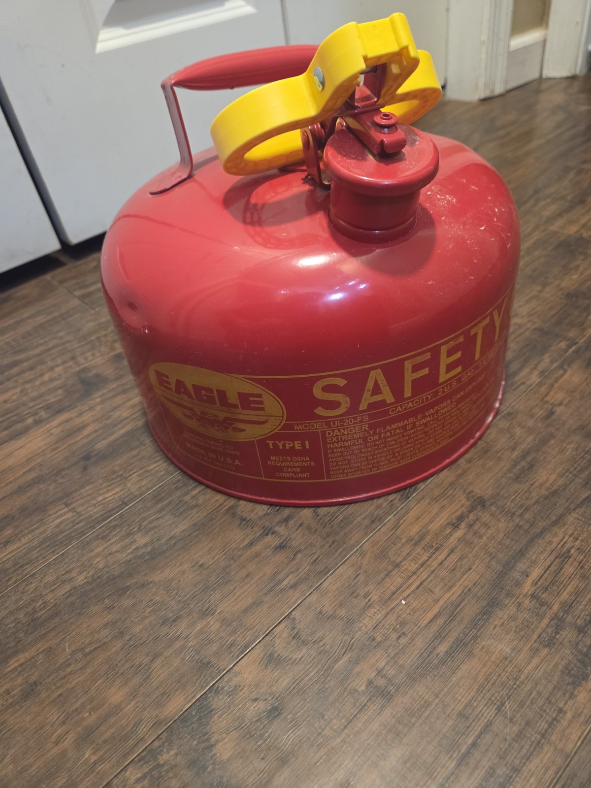 Eagle UI20FS Safety Gas Can, Type I, 2 Gallons - Quantity 1 48441221707 ...