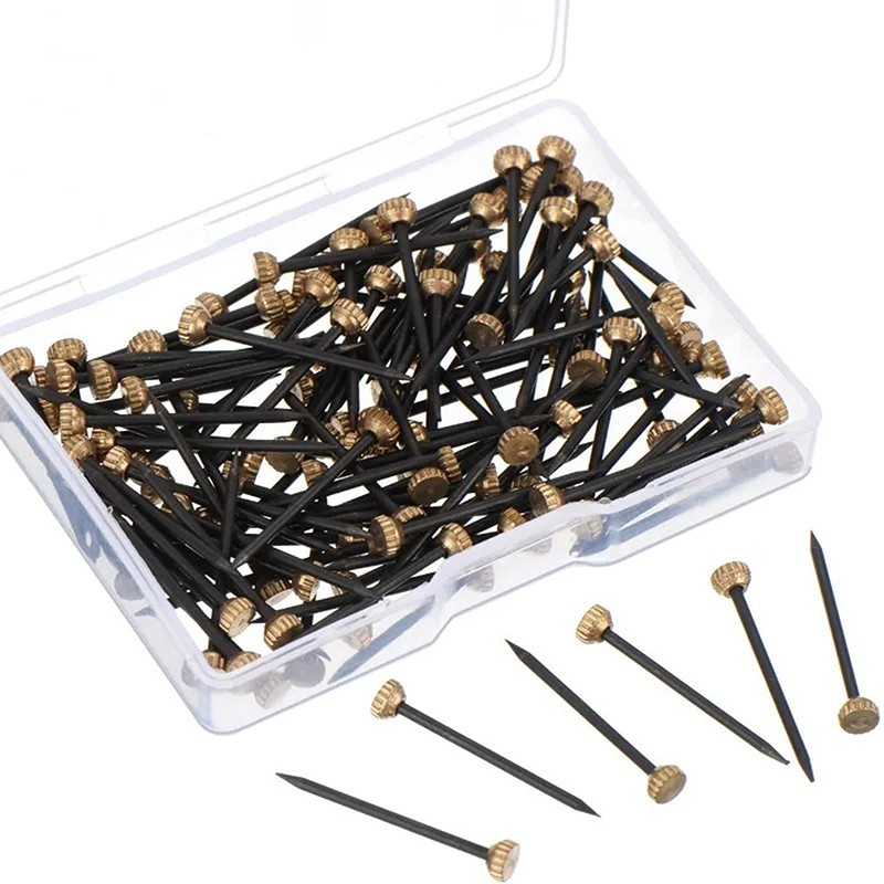 120Pcs Picture Pins Brass Head Nails Wall Decorative Nail For Hanging ...