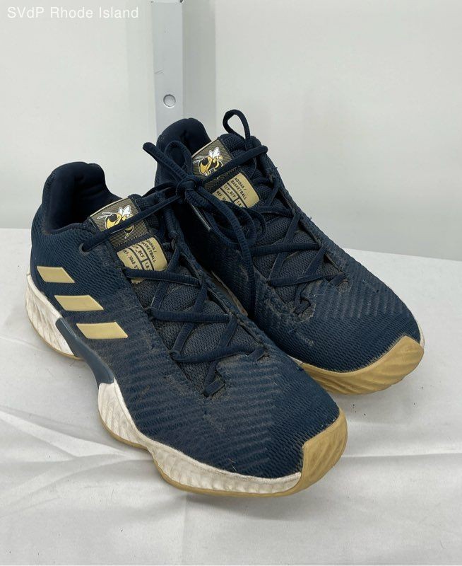 Adidas Georgia Tech Yellow Jackets Pro Bounce Low Training Blue Sneaker ...