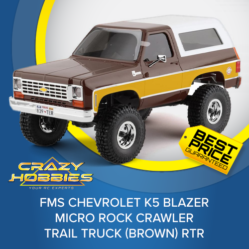FMS Chevrolet K5 Blazer Micro Rock Crawler Trail Truck (Brown) RTR *IN ...