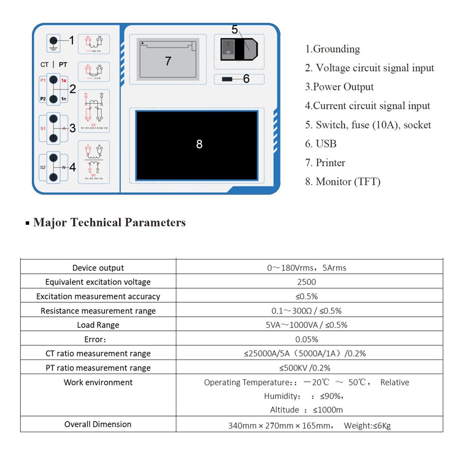 CT PT Meter Transformer Analyzer Tester Current Transformer Voltage ...