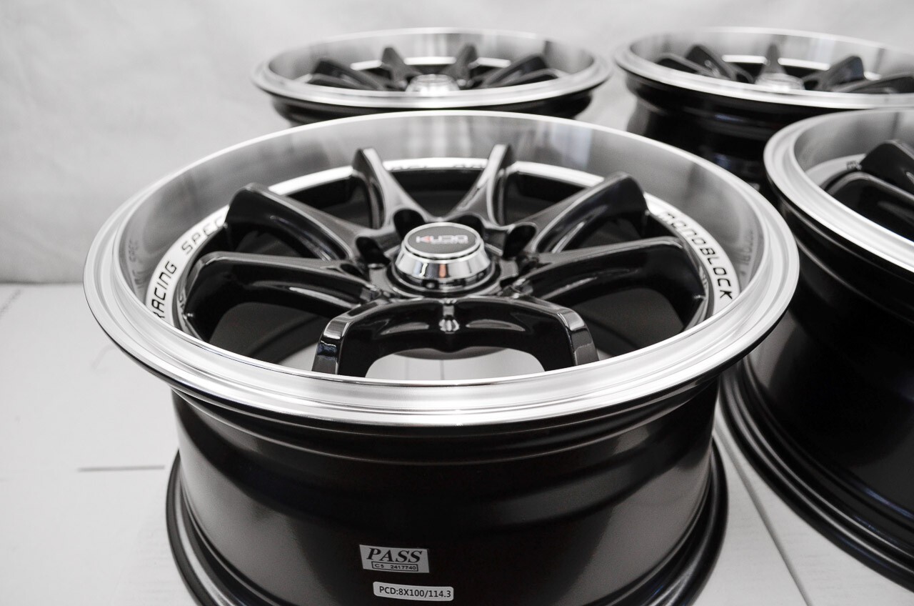 15" Black Wheels Rims 4 Lugs Honda Fit Civic Accord Mini Cooper Miata ...