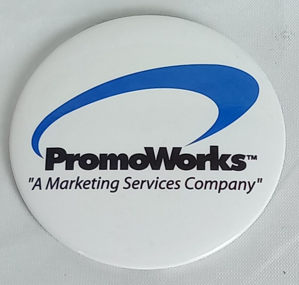 Promoworks A Marketing Services Company Logo Pinback Button | eBay