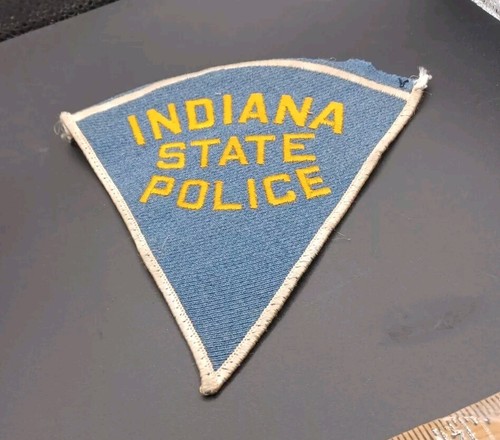 Vintage Indiana State Police Blue Large Triangle Patch | eBay