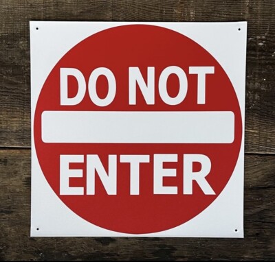 DO NOT ENTER Traffic Sign, 12 in. Small Tin Metal Traffic Sign | eBay