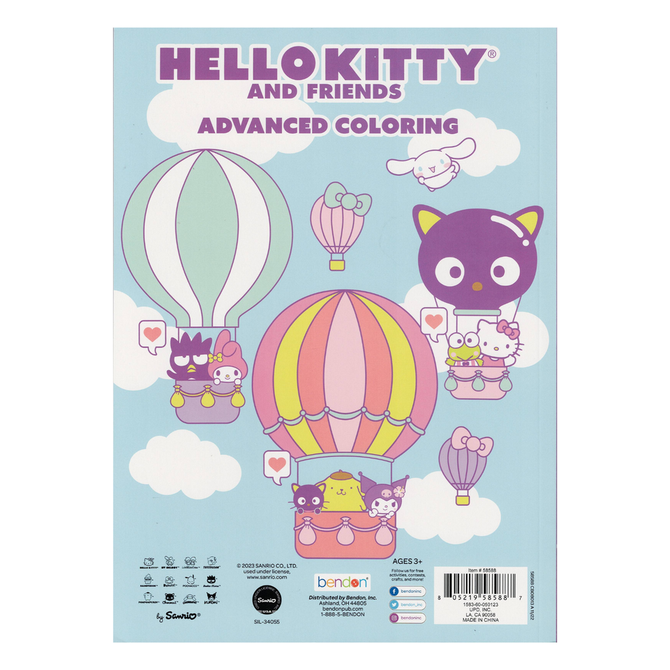Hello Kitty and Friends Advanced Coloring Book - A Creative Adventure ...