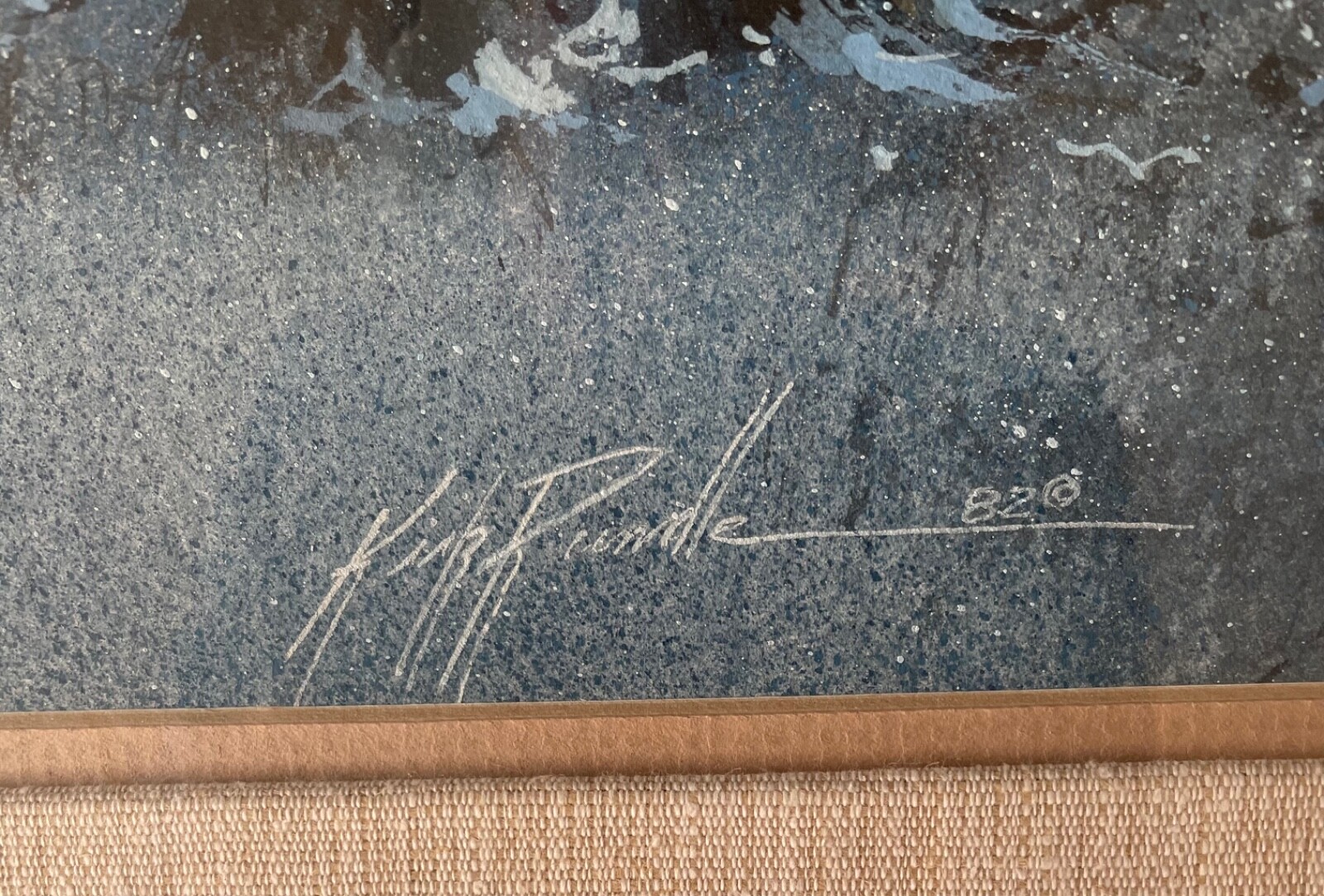 Utah artist Kirk Randle large original watercolor and gouache painting ...