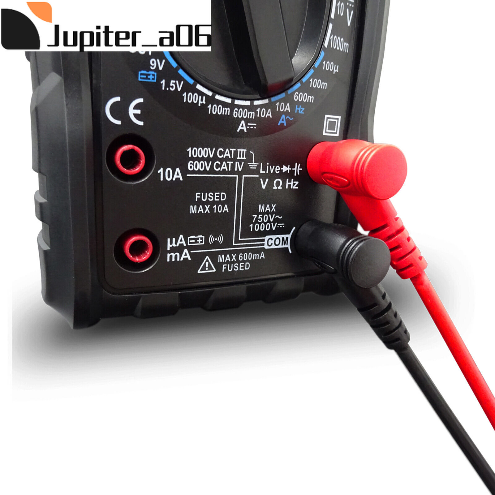 Multimeter Test Lead Kit with Push On Alligator Clip Stackable Banana ...