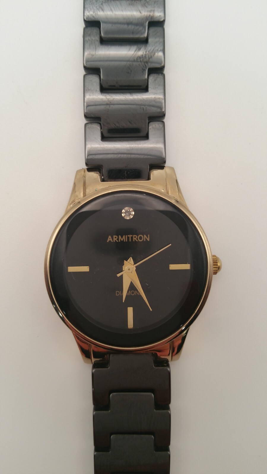 Armitron 75/5348 GP womens watch Diamond- Black Dial- Gold Toned | eBay