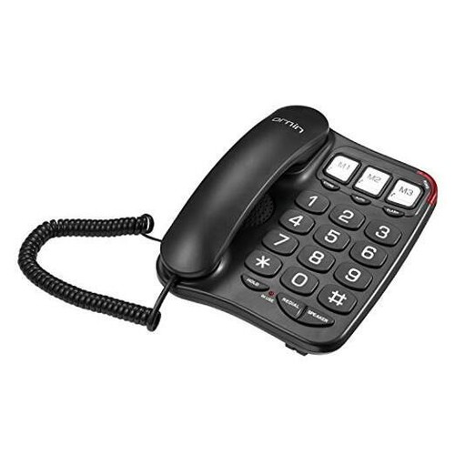 S016+ Big Button Corded Telephone with Speaker, Desk Phone (Black) | eBay