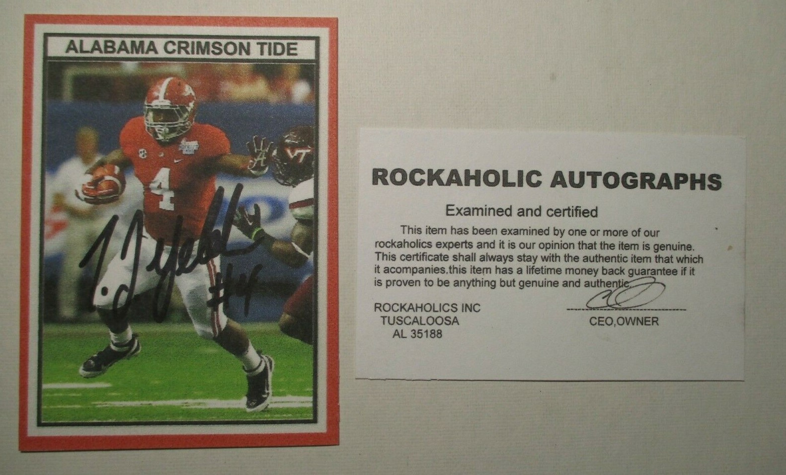 2013 Autographed Card ALABAMA CRIMSON TIDE - T.J. YELDON | eBay