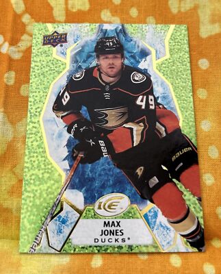2021-22 UD Ice Base Green #87 Max Jones - Anaheim Ducks | eBay