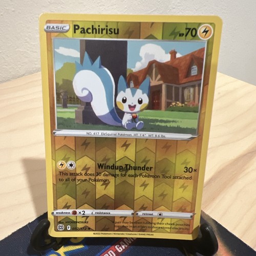 Pachirisu 052/172 Reverse Holo Brilliant Stars Pokemon TCG + CardSaver ...