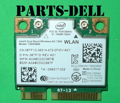 Genuine Dell Latitude E7440 Wireless WiFi Card Mini PCI Express REV A01 ...