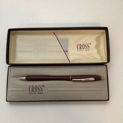 Cross Century Matte Burgundy & Gold Pen 2202 Blue Ink | eBay