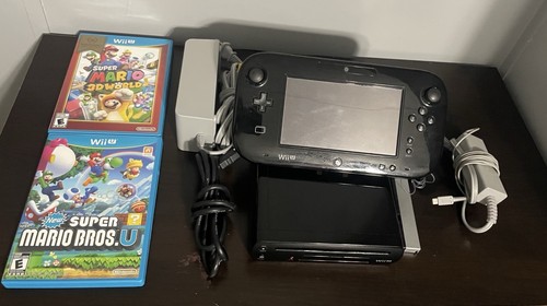 Nintendo Wii U Console 32GB Mario Bundle - Mario working but READ ...