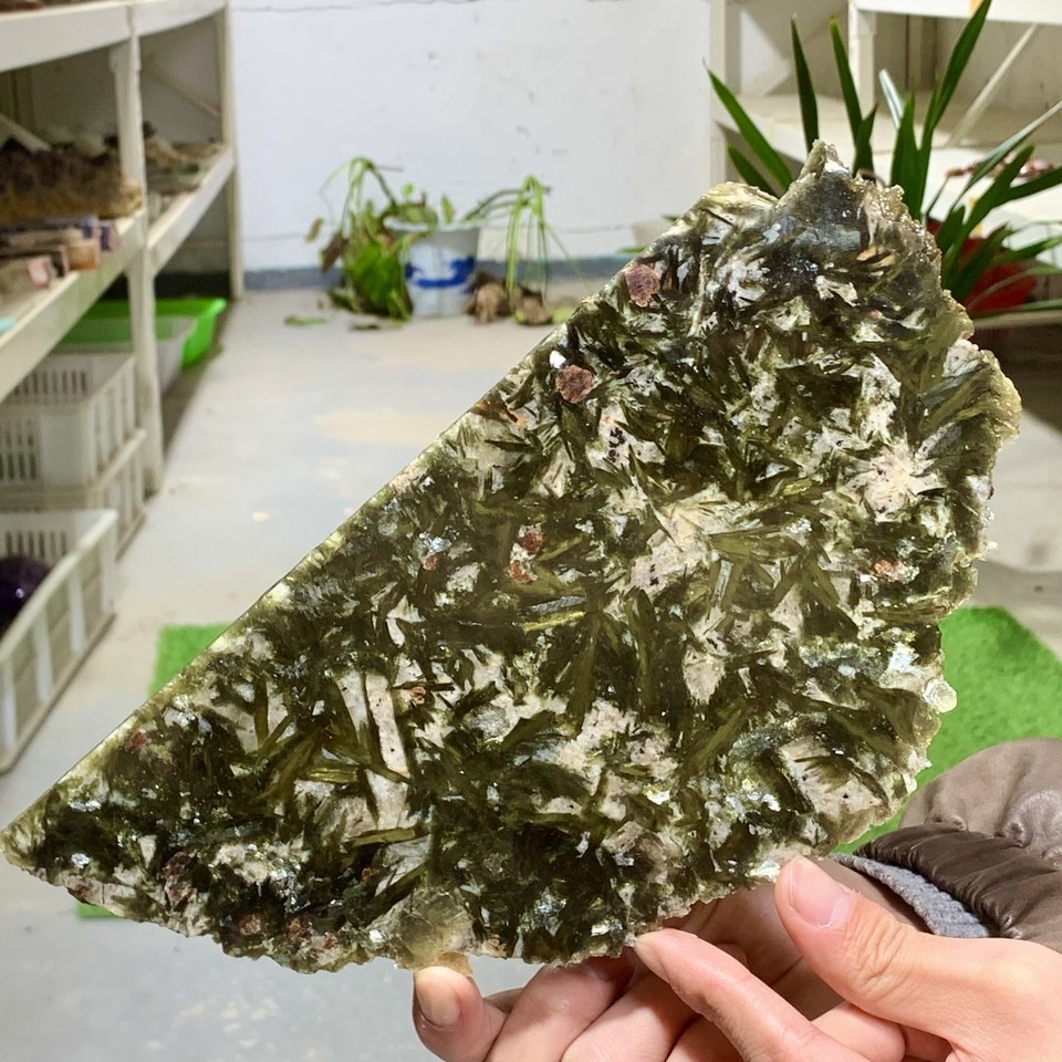 407G Natural green lepidolite Flaky Crystal Specimen Healing- Museum ...